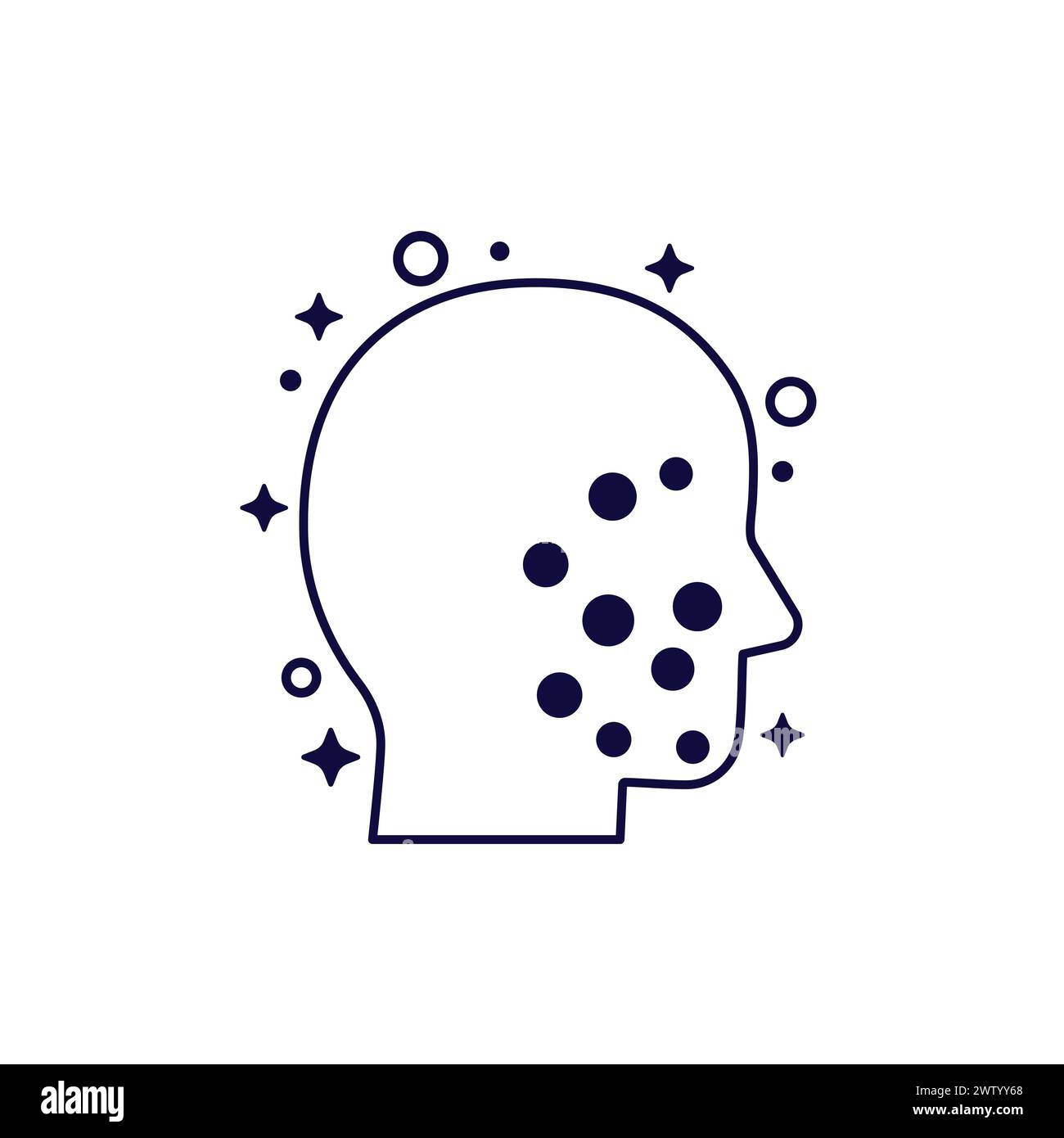 Acne problem face inflammation Cut Out Stock Images & Pictures - Alamy