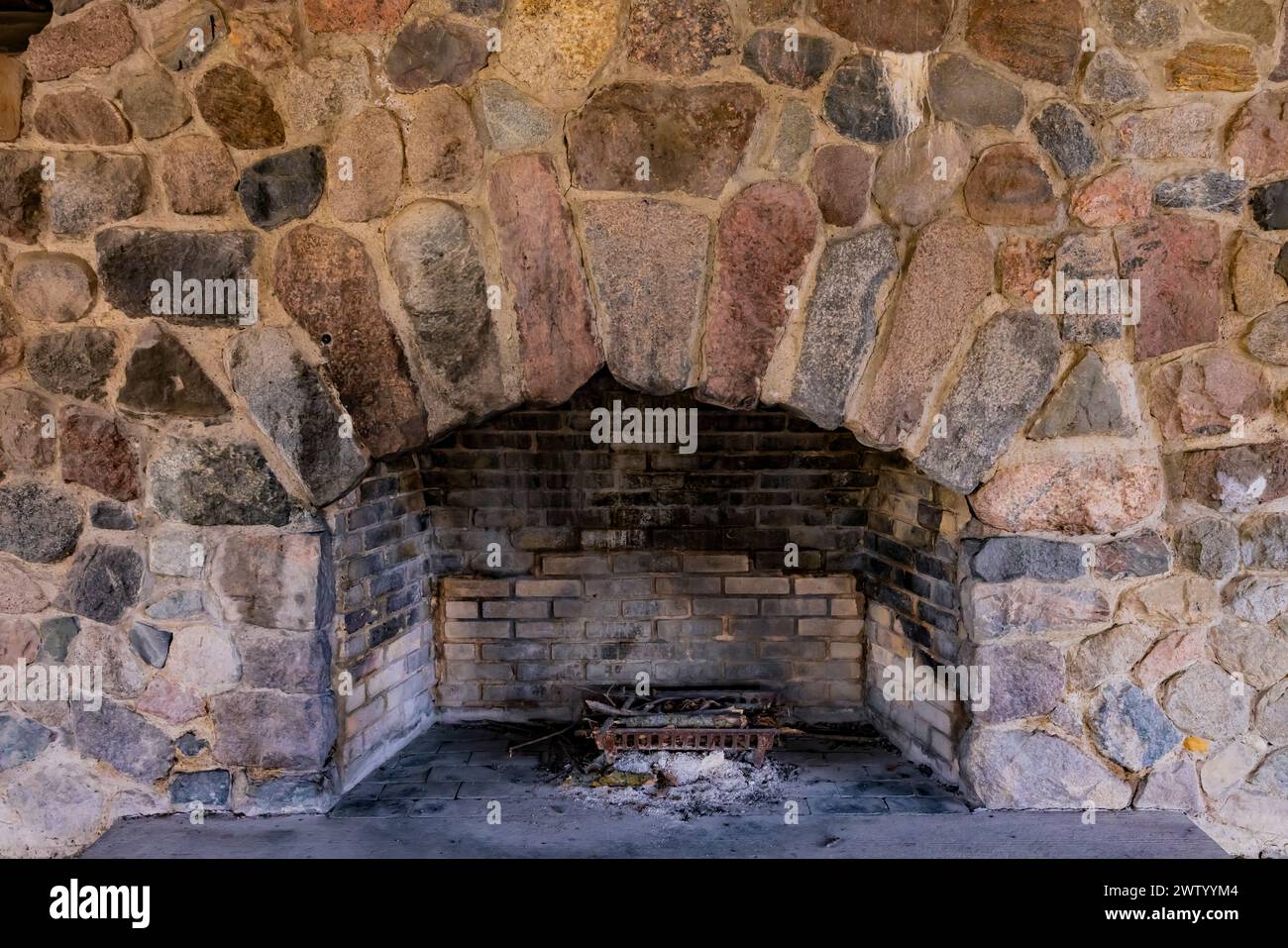 Rustic picnic shelter build in the 1930s by the CCC in Pilot Knob State ...