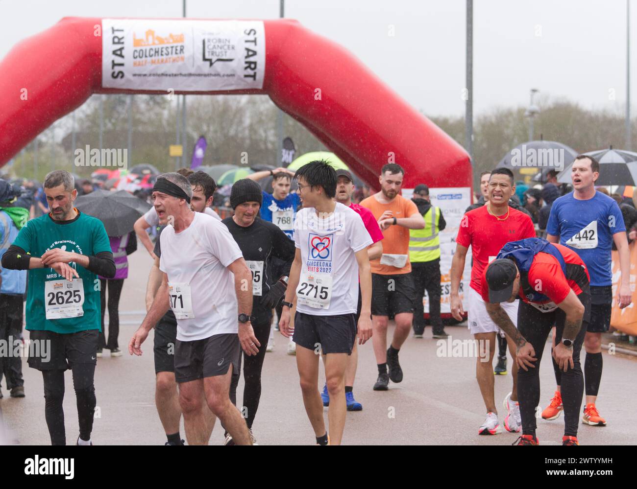 Runners after completing the Colchester half marathon in 2024. The run is in support of The ...