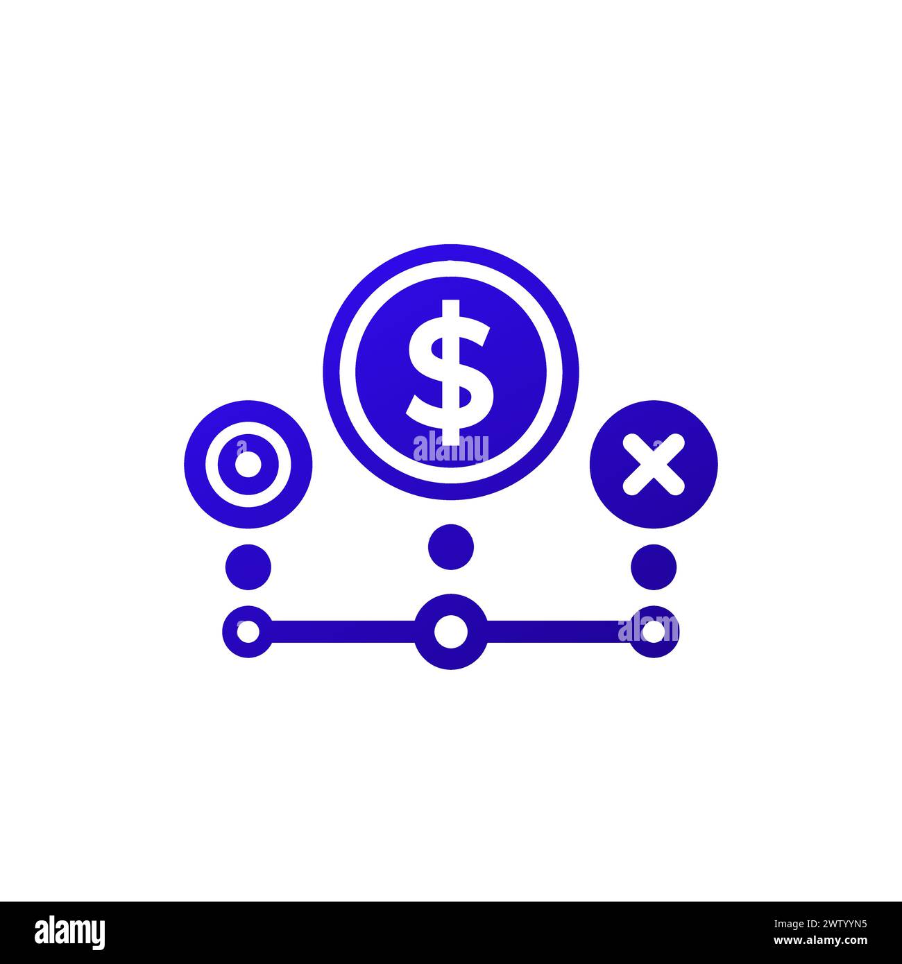 money management icon with dollar Stock Vector Image & Art - Alamy