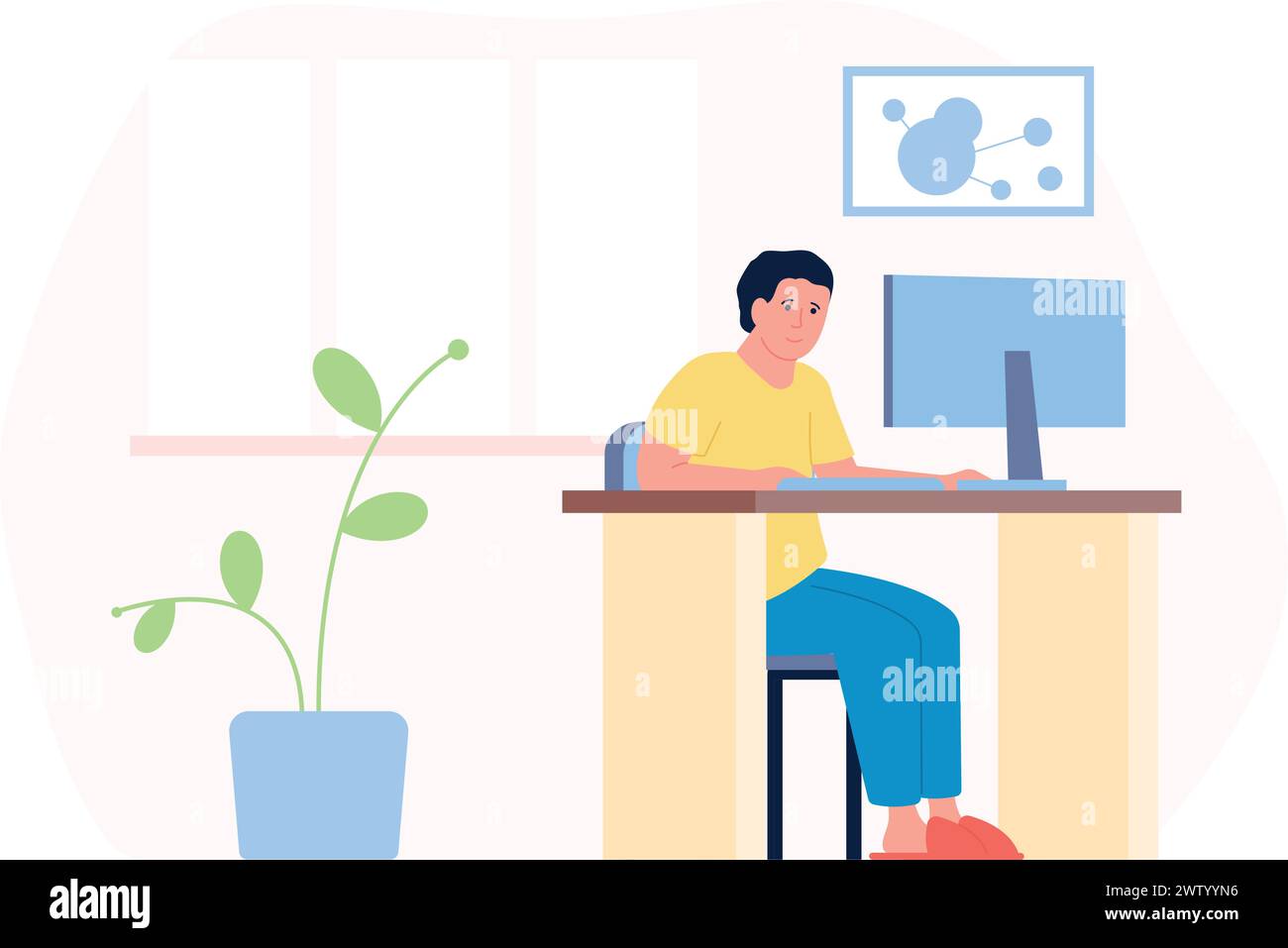 Man woman working from Cut Out Stock Images & Pictures - Alamy