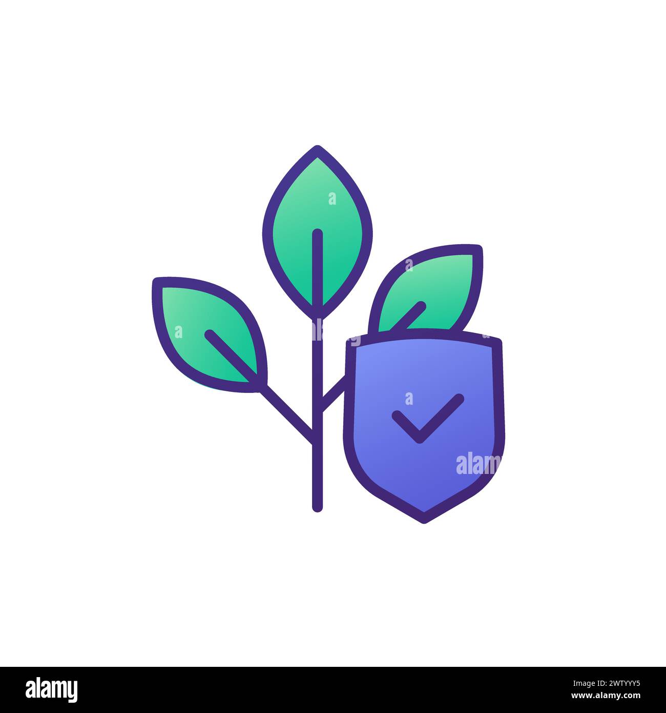 crop protection icon with a plant and shield Stock Vector Image & Art ...
