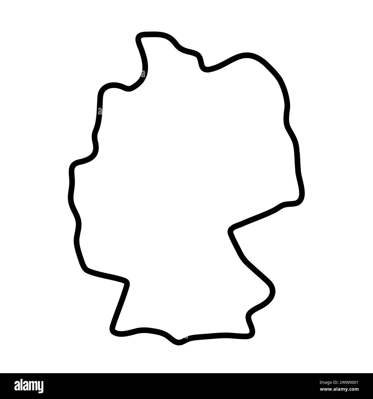 Outline map germany Black and White Stock Photos & Images - Alamy