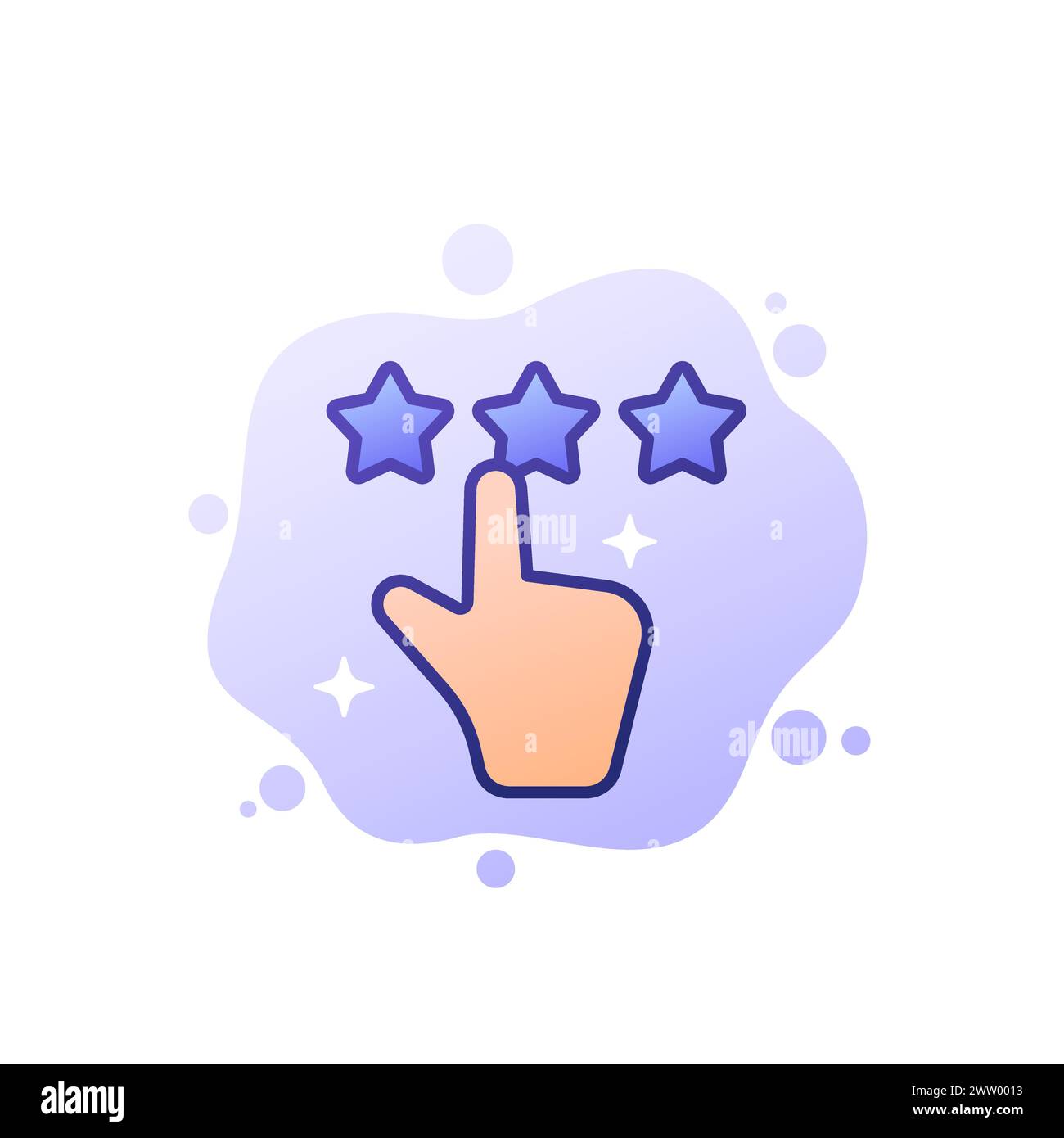 Rating customer testimonial color Stock Vector Images - Alamy