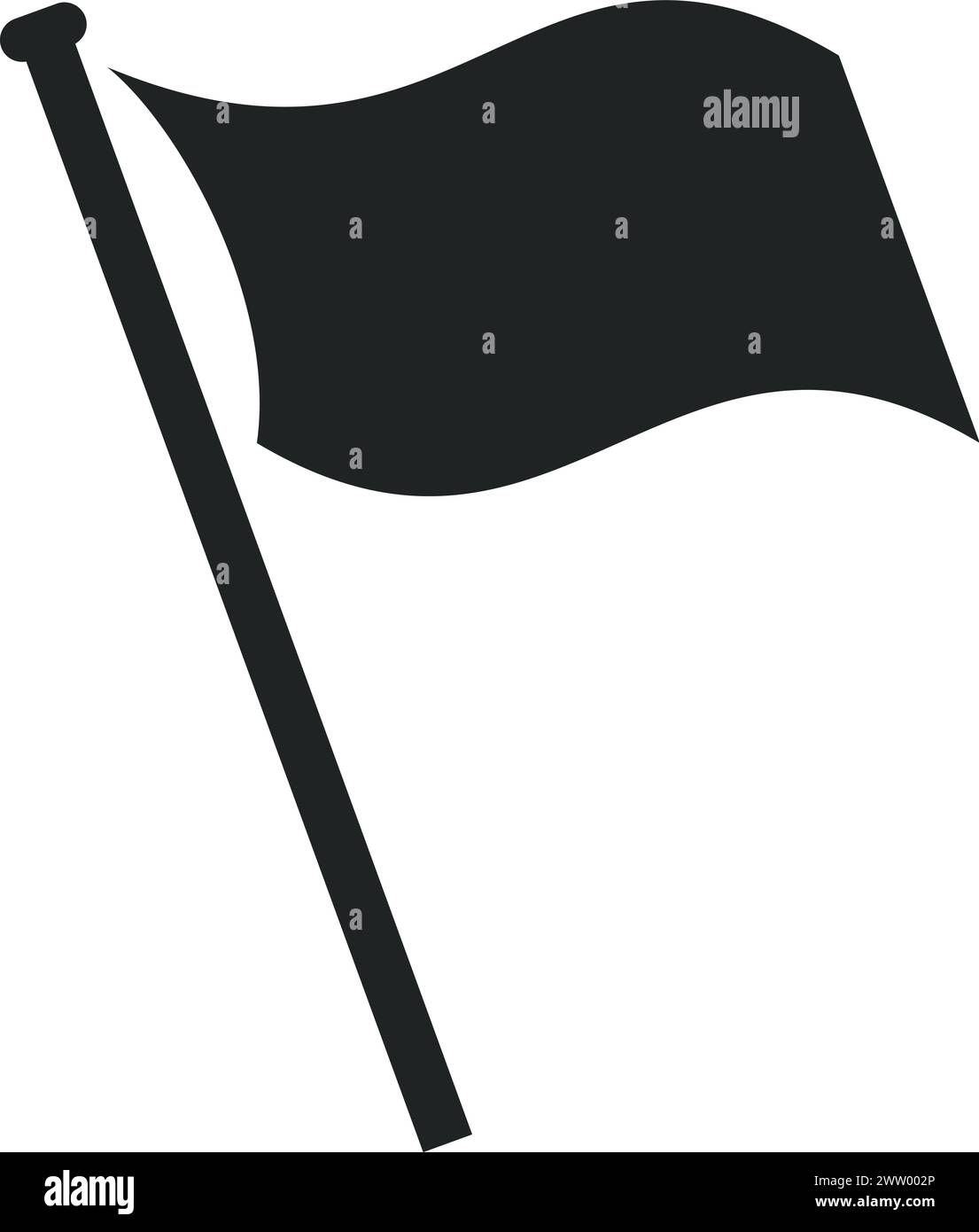 Start flag symbol. Waving fabric black icon Stock Vector Image & Art ...
