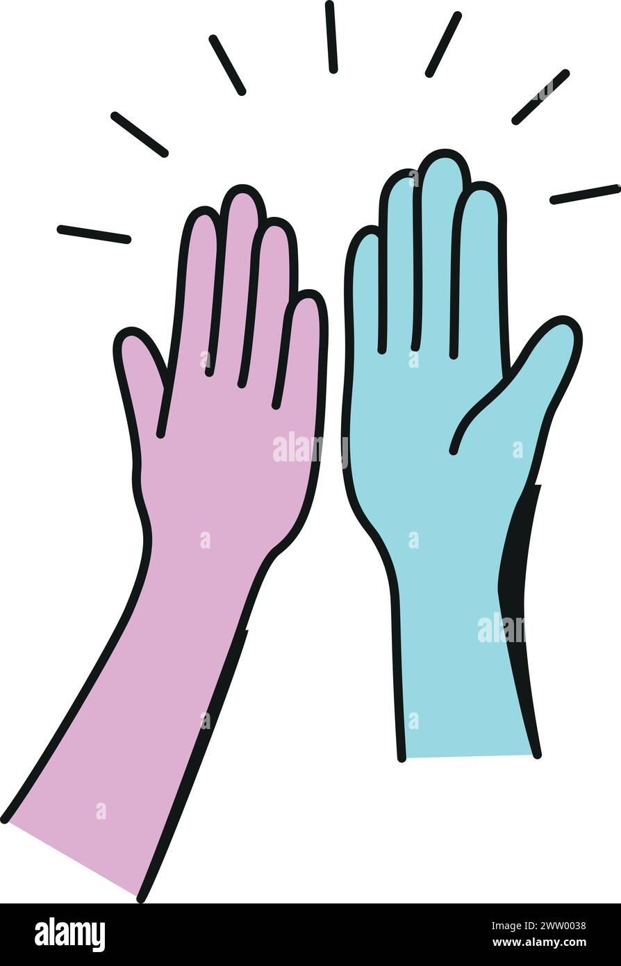 High five gesture color hi-res stock photography and images - Alamy