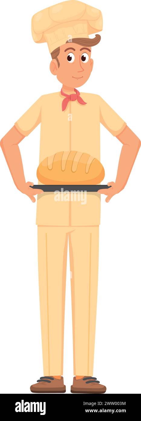Cartoon baker man happy hi-res stock photography and images - Alamy