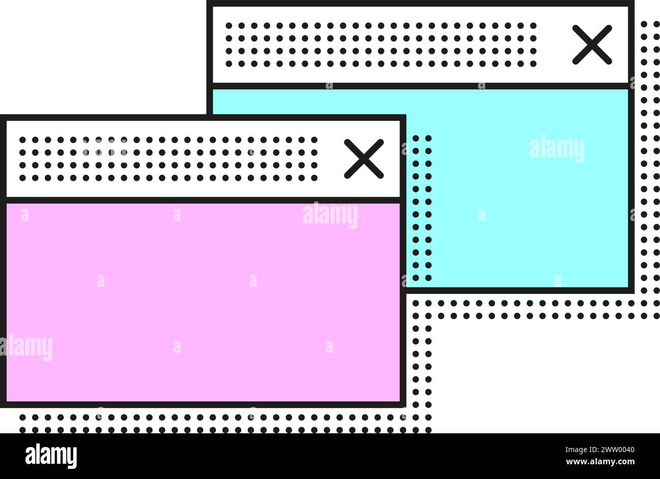 Retro ui interface icon. Vintage window frames Stock Vector Image & Art - Alamy