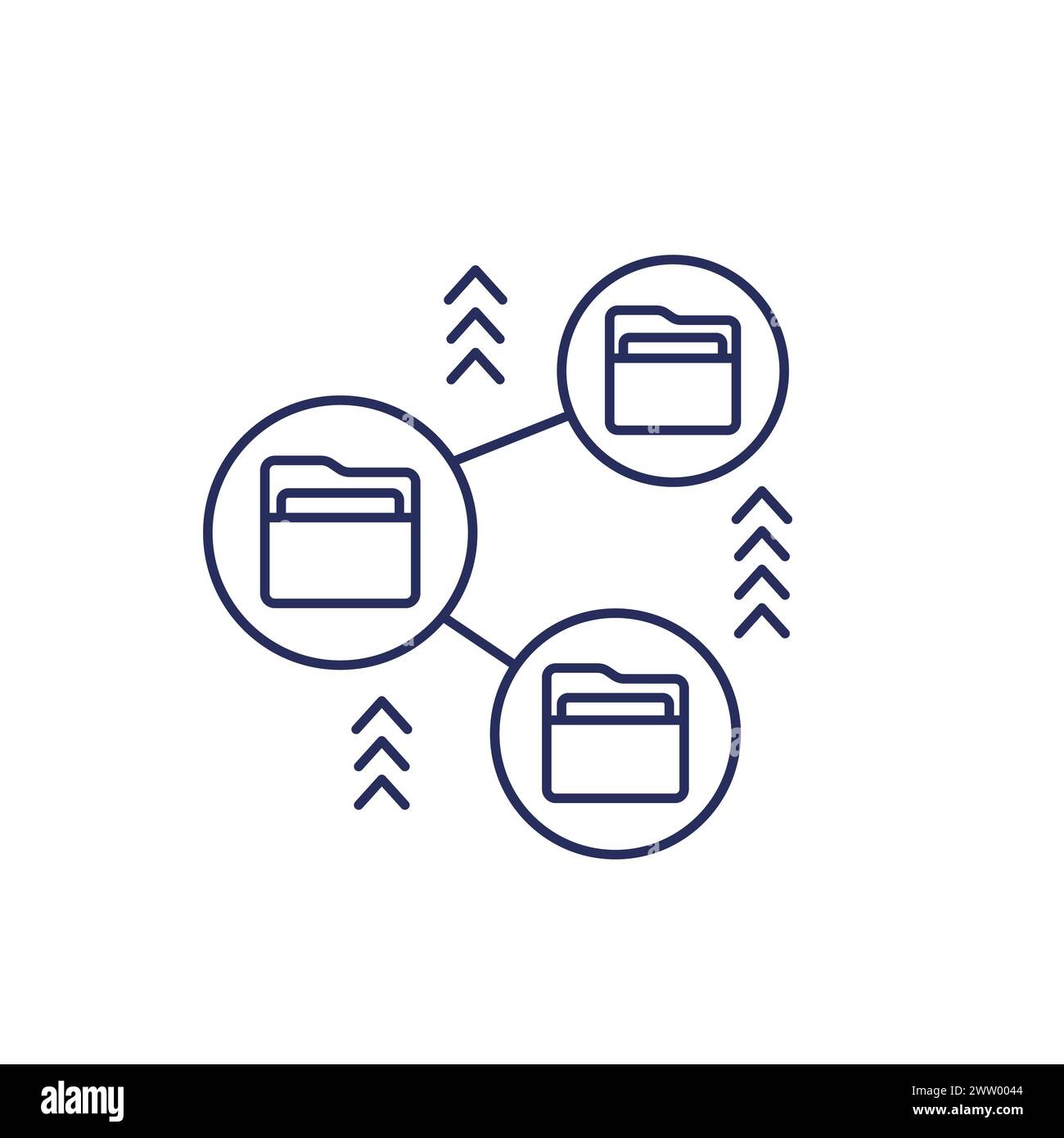 Folder job icon outline Stock Vector Images - Alamy