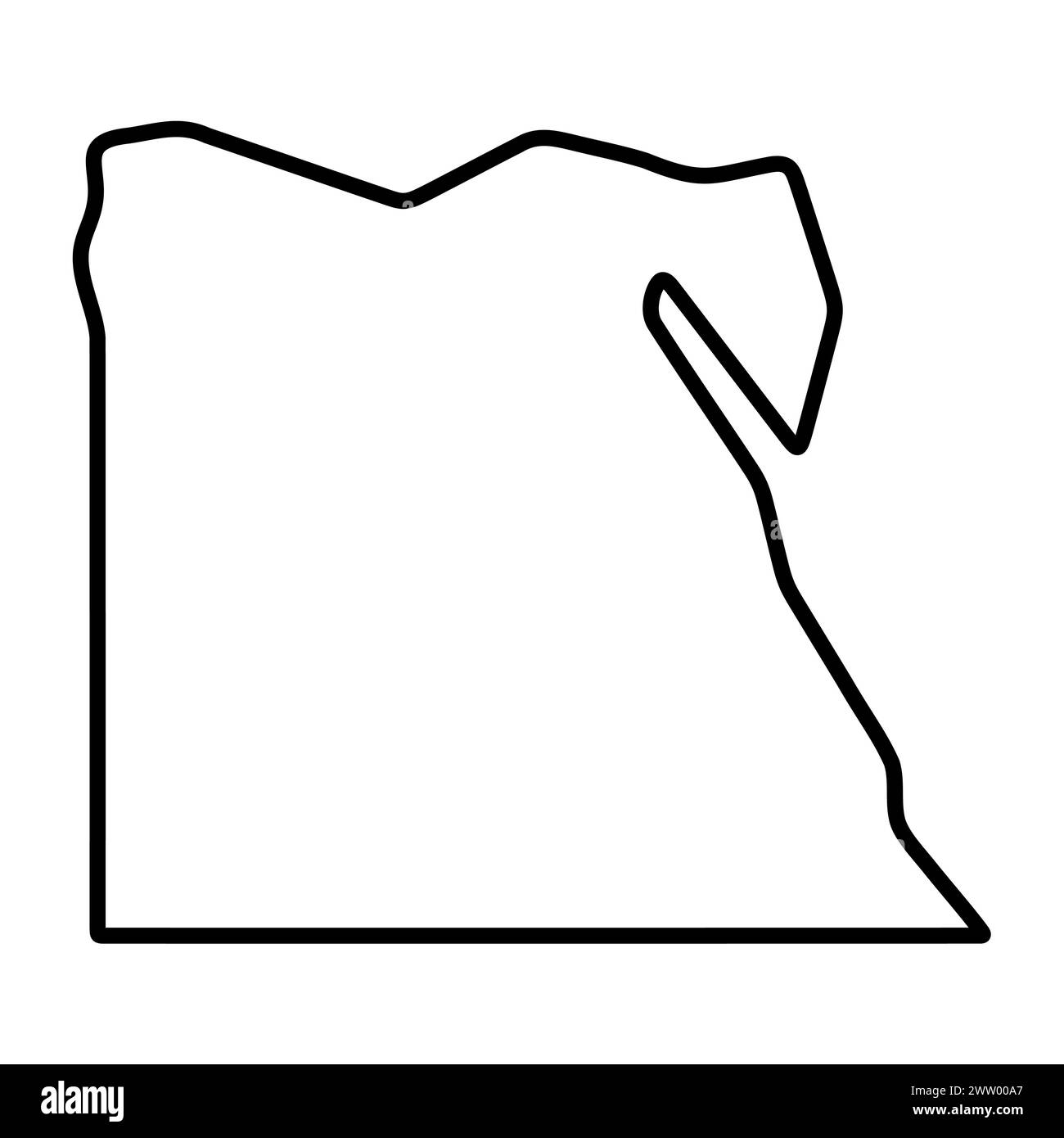 Egypt outline map hi-res stock photography and images - Alamy