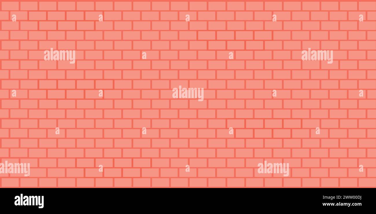 Brick wall pattern. Stone red block surface Stock Vector Image & Art ...