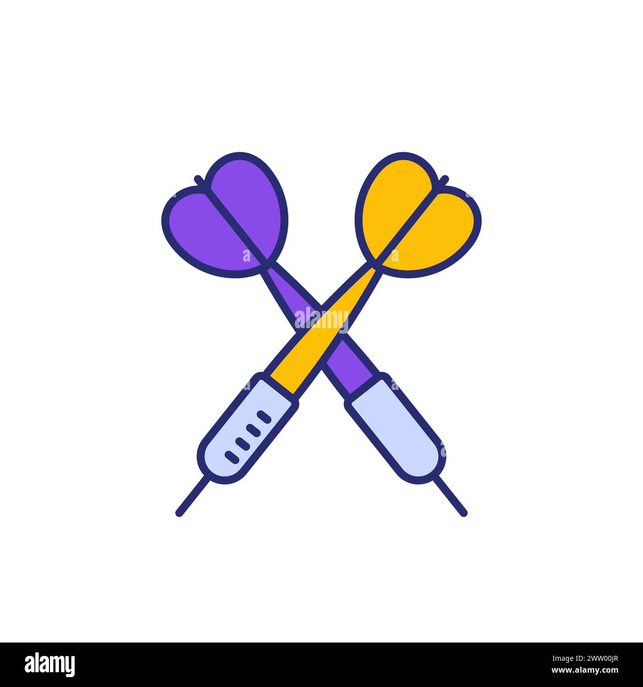 Darts vector game outline hi-res stock photography and images - Alamy