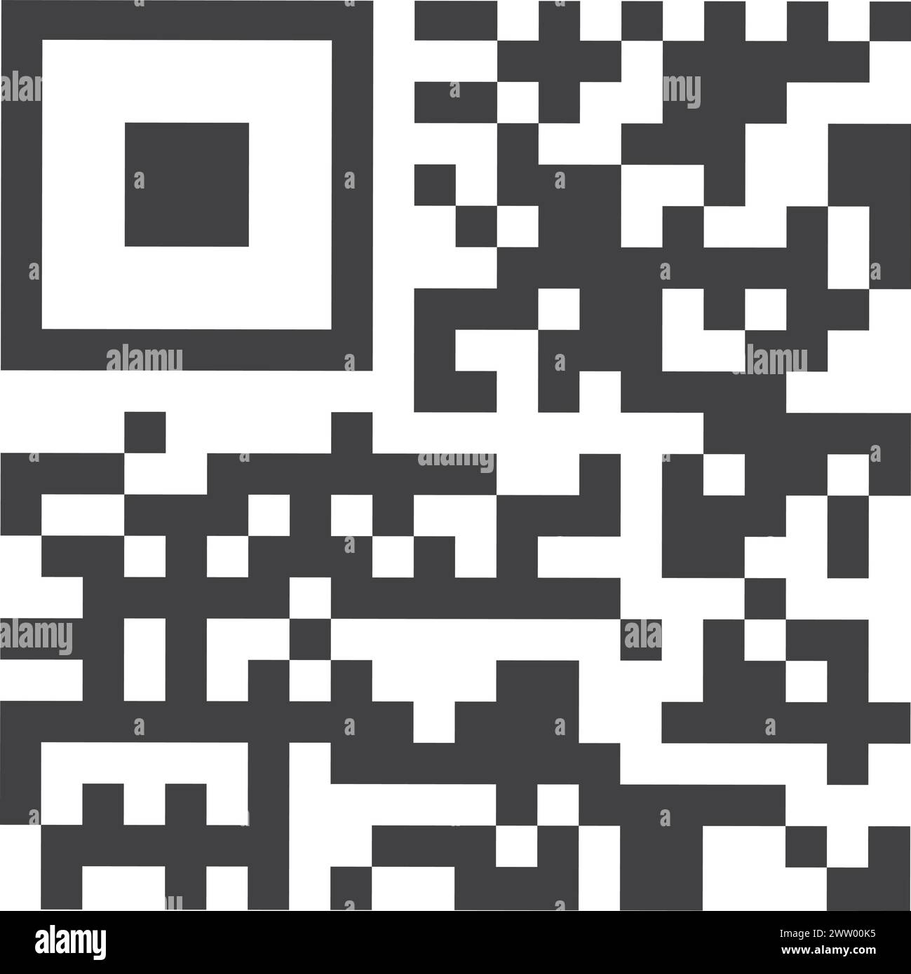 Scanning code. Encrypting black square data symbol Stock Vector Image ...