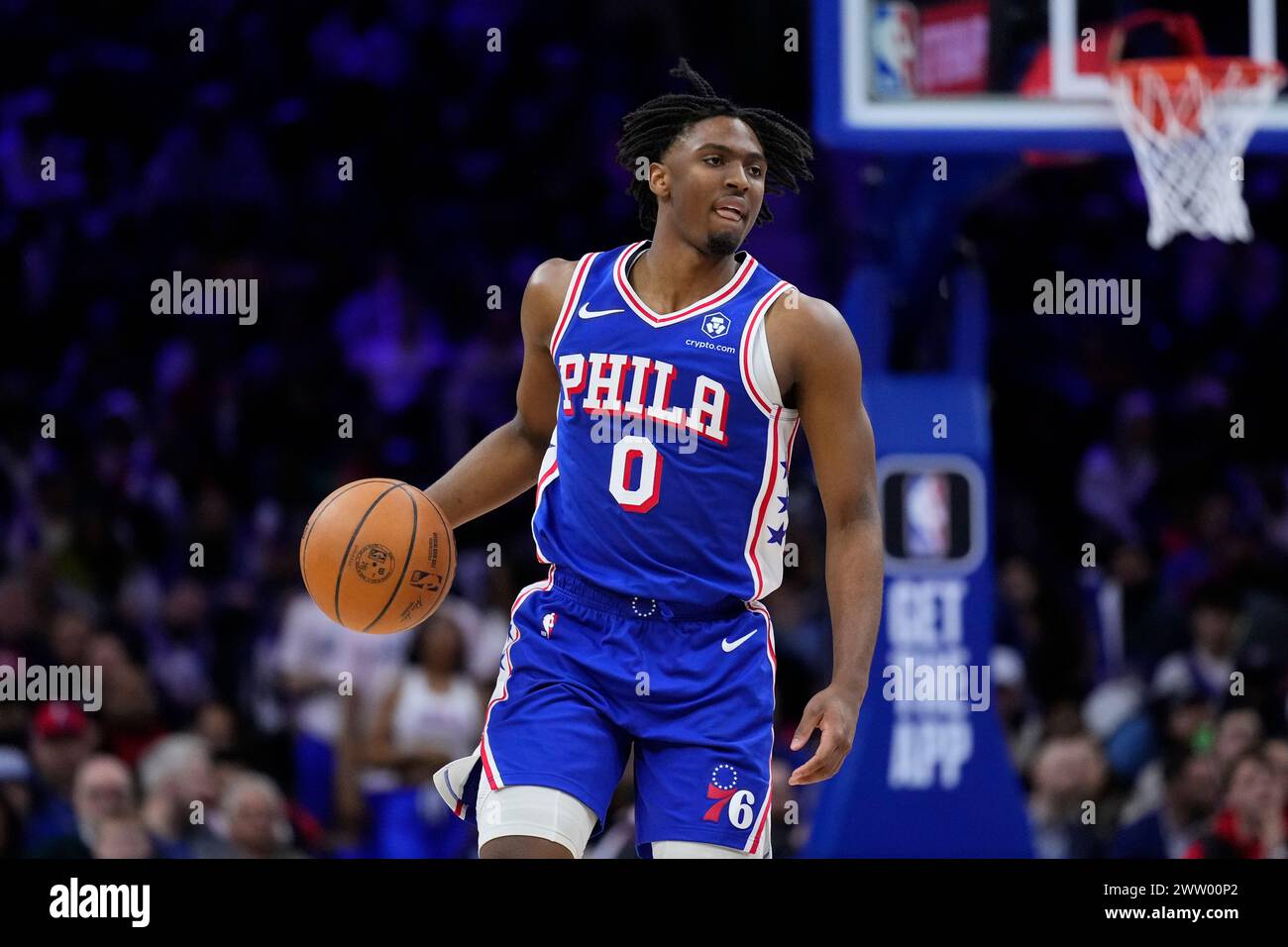 Philadelphia 76ers' Tyrese Maxey during the second half of an NBA ...