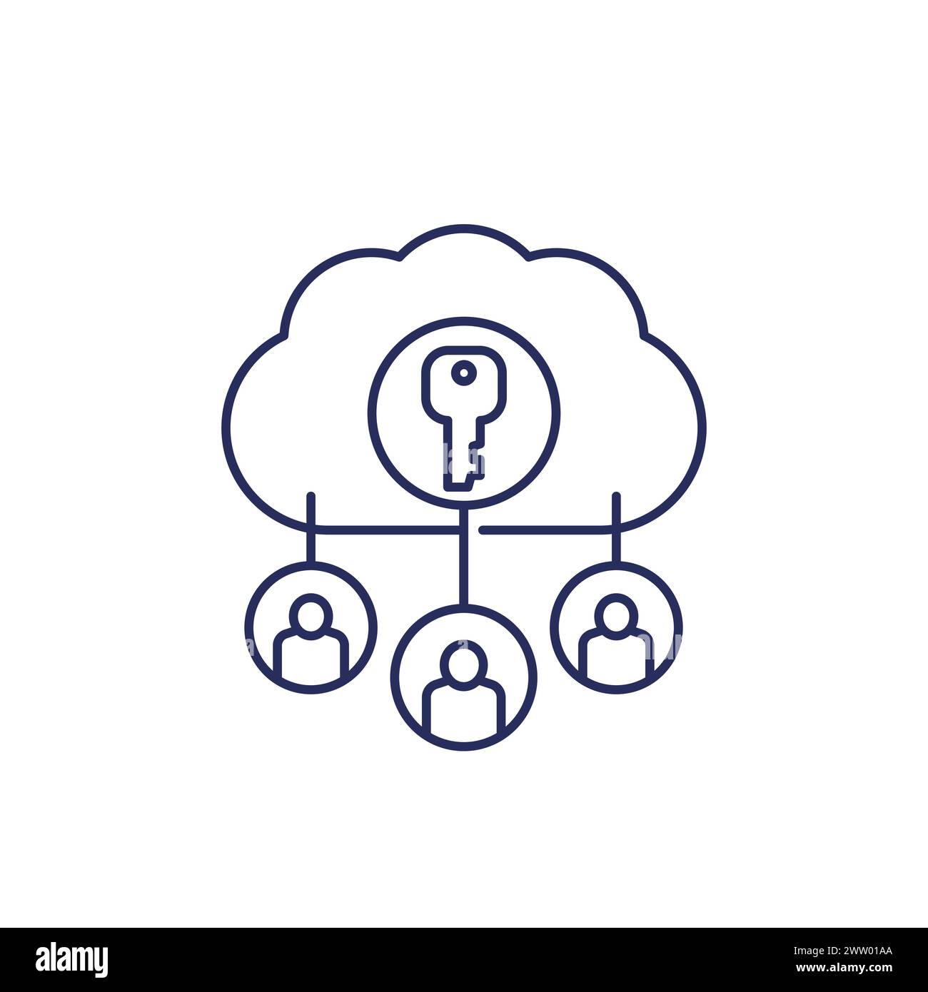 Encryption of personal data in cloud icon, vector Stock Vector Image & Art - Alamy