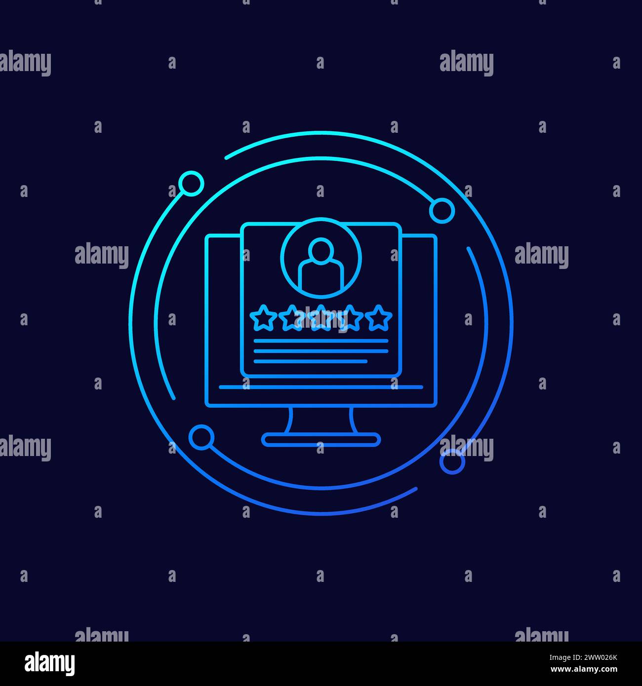 employee recruiting and candidate rating icon Stock Vector Image & Art ...