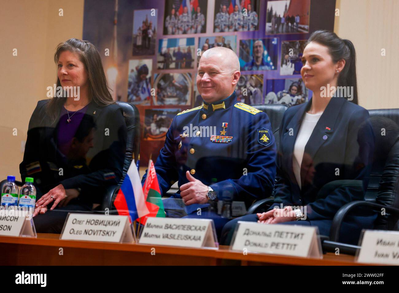 In this photo released by Roscosmos space corporation on Wednesday ...