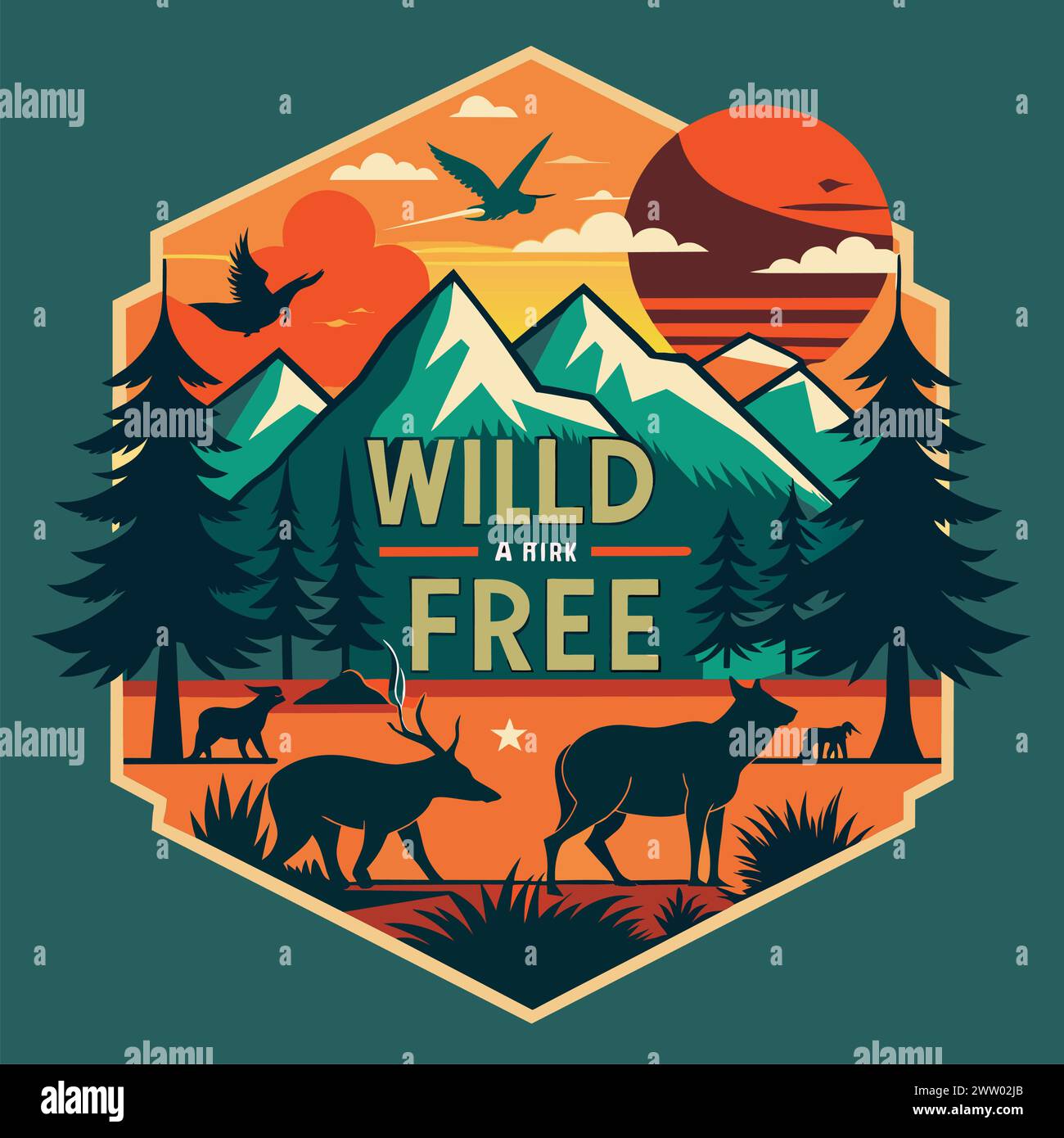 Wild and Free Channel your inner adventurer with a design featuring ...