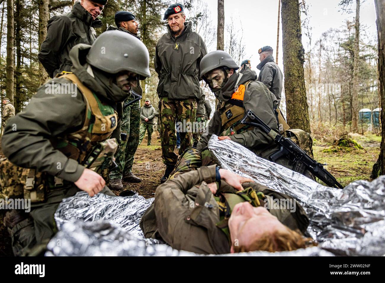 King willem alexander visits training operation interflex hi-res stock ...