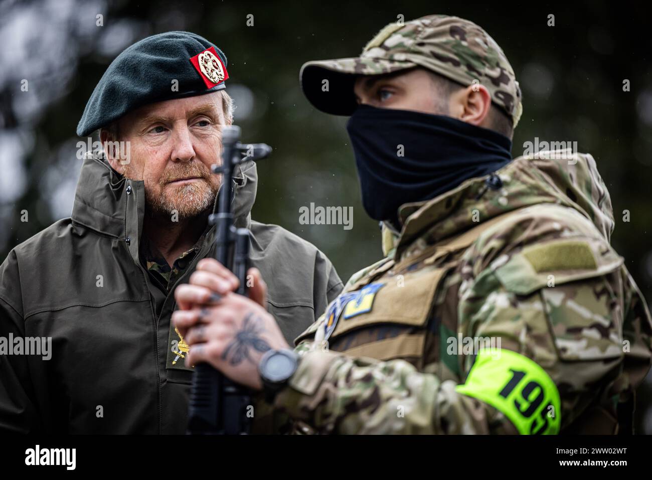 King willem alexander visits training operation interflex hi-res stock ...