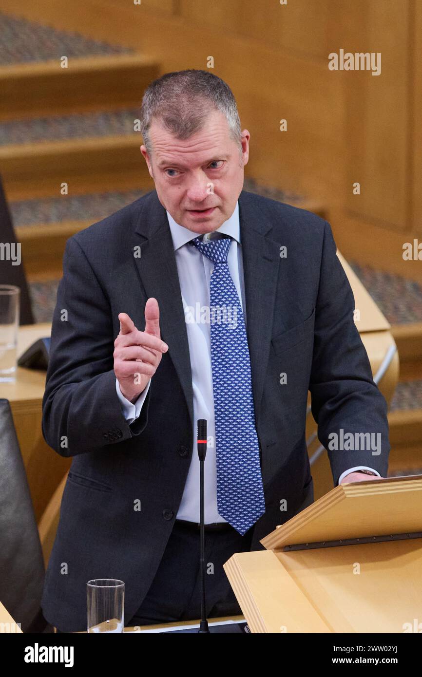 Edinburgh Scotland, UK 20 March 2024. Graham Simpson MSP at the ...