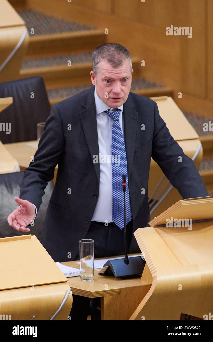Edinburgh Scotland, UK 20 March 2024. Graham Simpson MSP at the ...