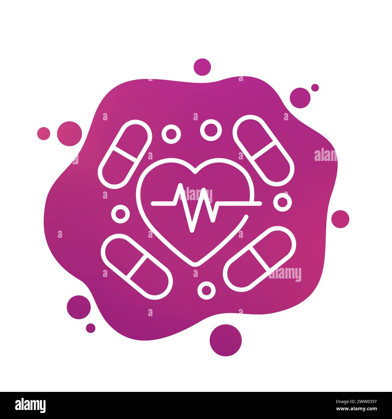 Heart rate and pills Stock Vector Images - Alamy