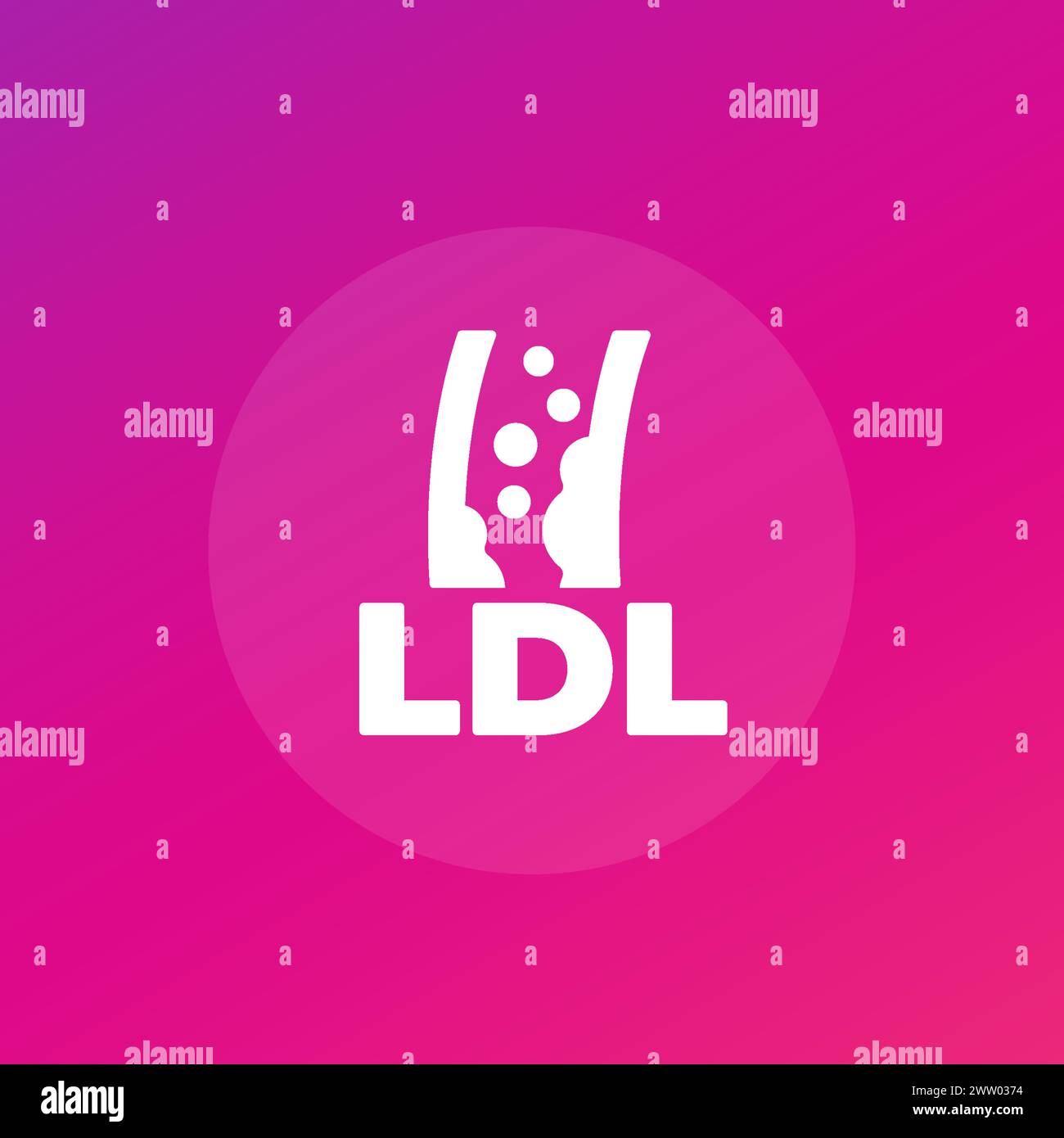 LDL cholesterol icon with an artery, vector Stock Vector Image & Art - Alamy
