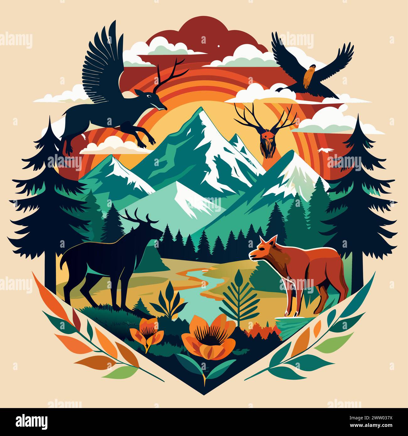 Wild and Free Channel your inner adventurer with a design featuring ...