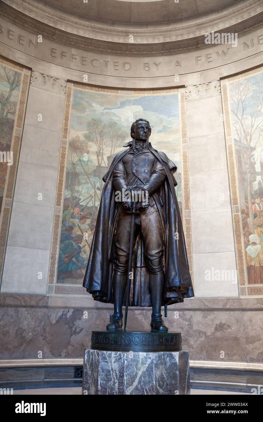 The bronze statue of George Rogers Clark inside the Rotunda Stock Photo ...