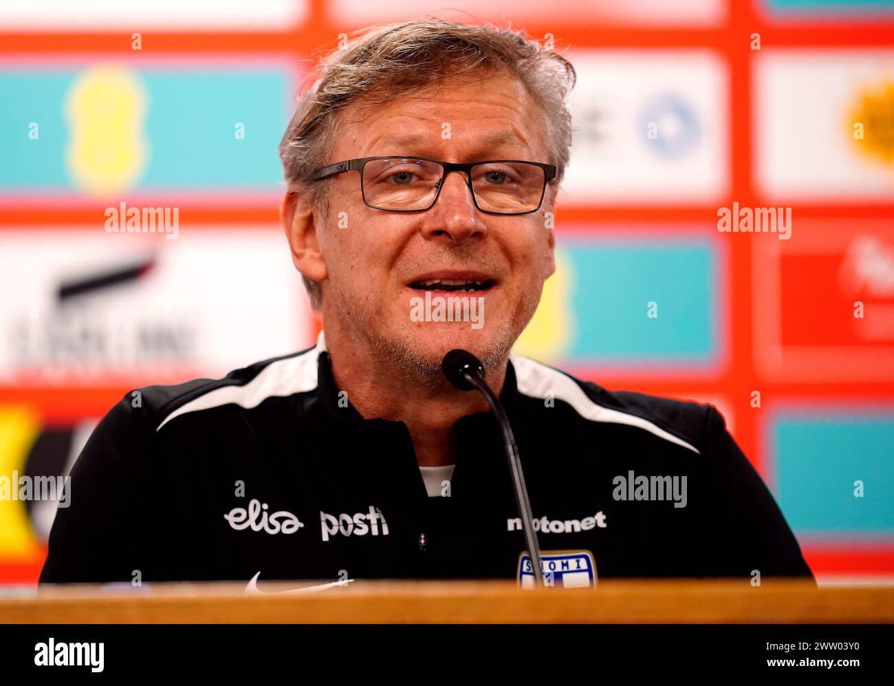 Finland head coach Markku Kanerva during a press conference at the ...