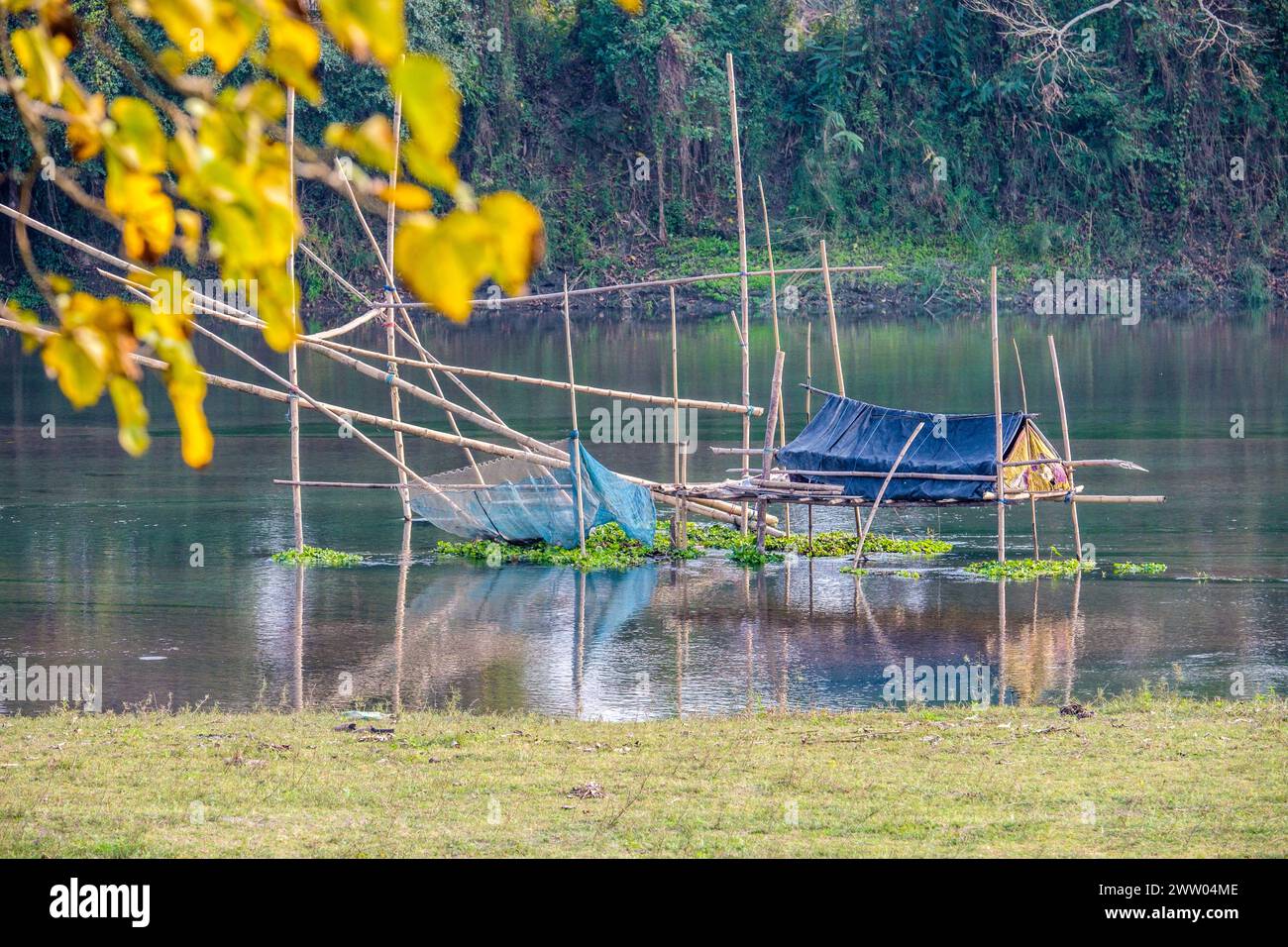 Traditional fishing techniques on Majuli Island, Assam, India Stock Photo - Alamy