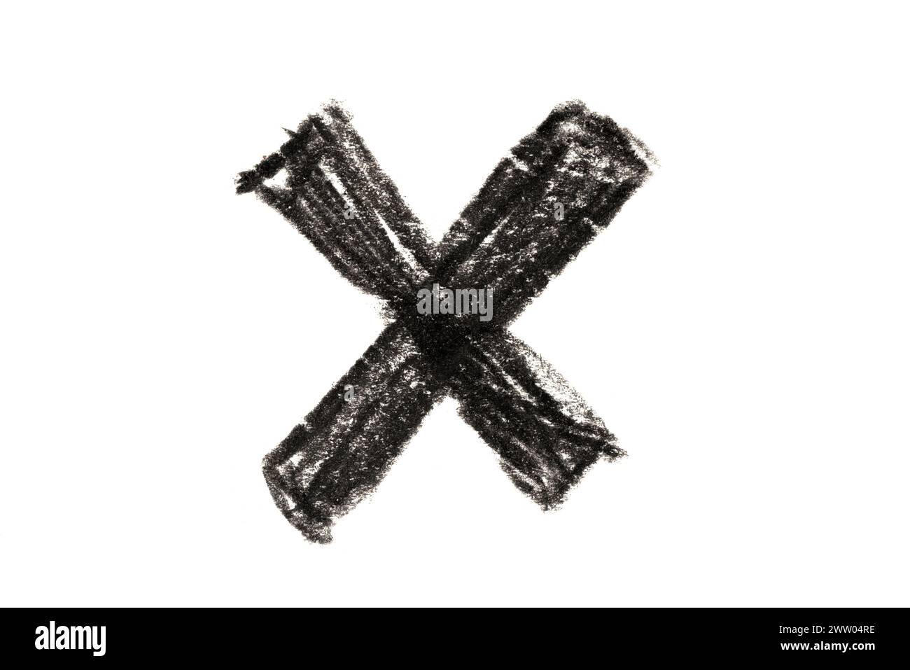 A bold black cross isolated on a white background. A symbol for ...