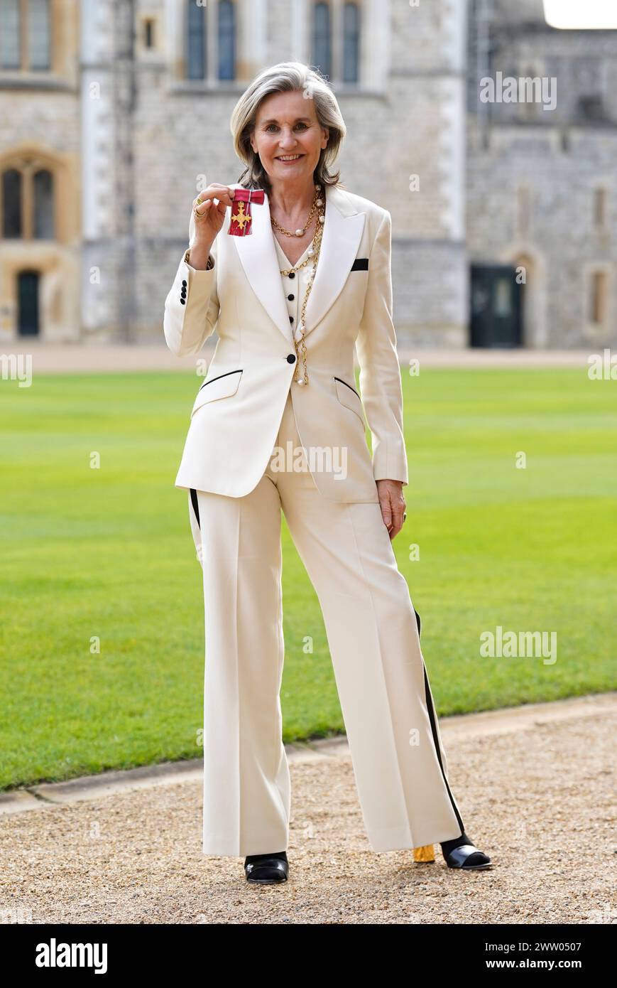 Mary Portas after being made an Officer of the Order of the British ...