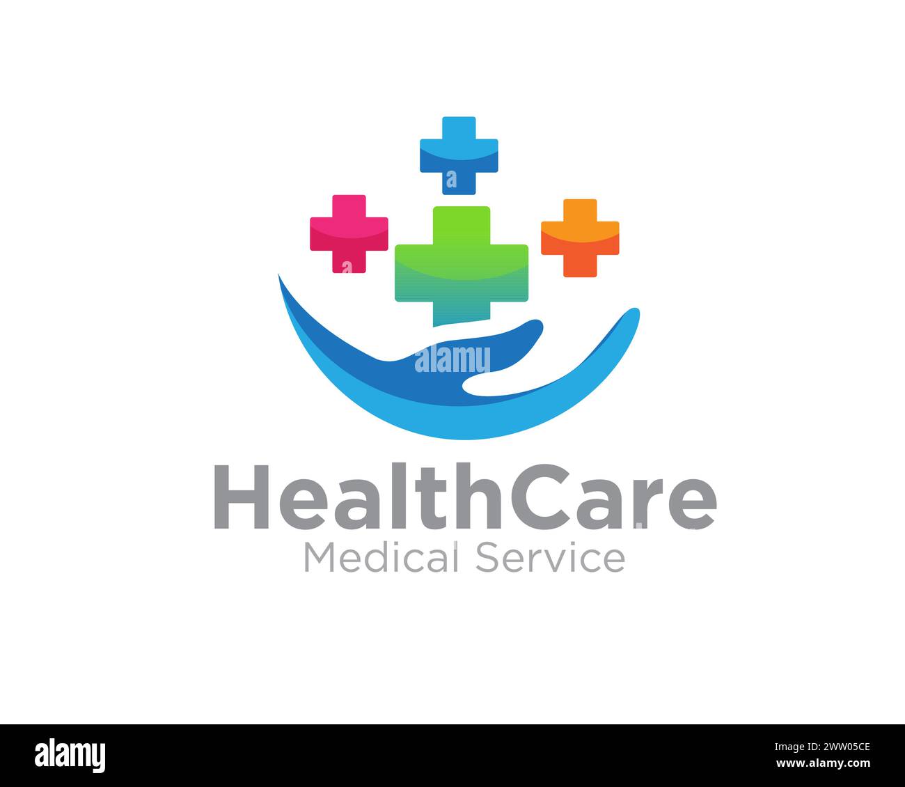 cross health care logo designs for best medical service with hand care ...