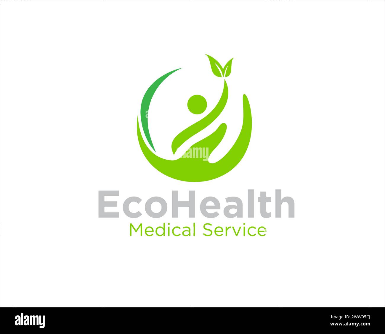 eco health logo designs for nature and organic medicine Stock Vector ...