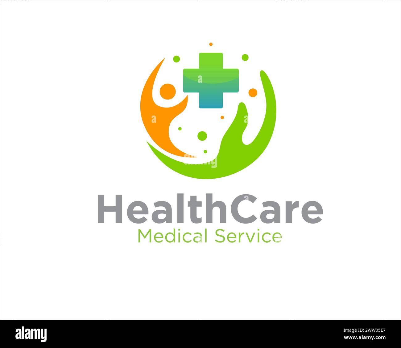 spirit health care logo designs for medical service with hand figure ...