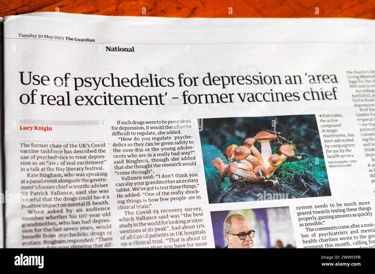 'Use of psychedelics for depression an 'area of real excitement' - former vaccines chief ...