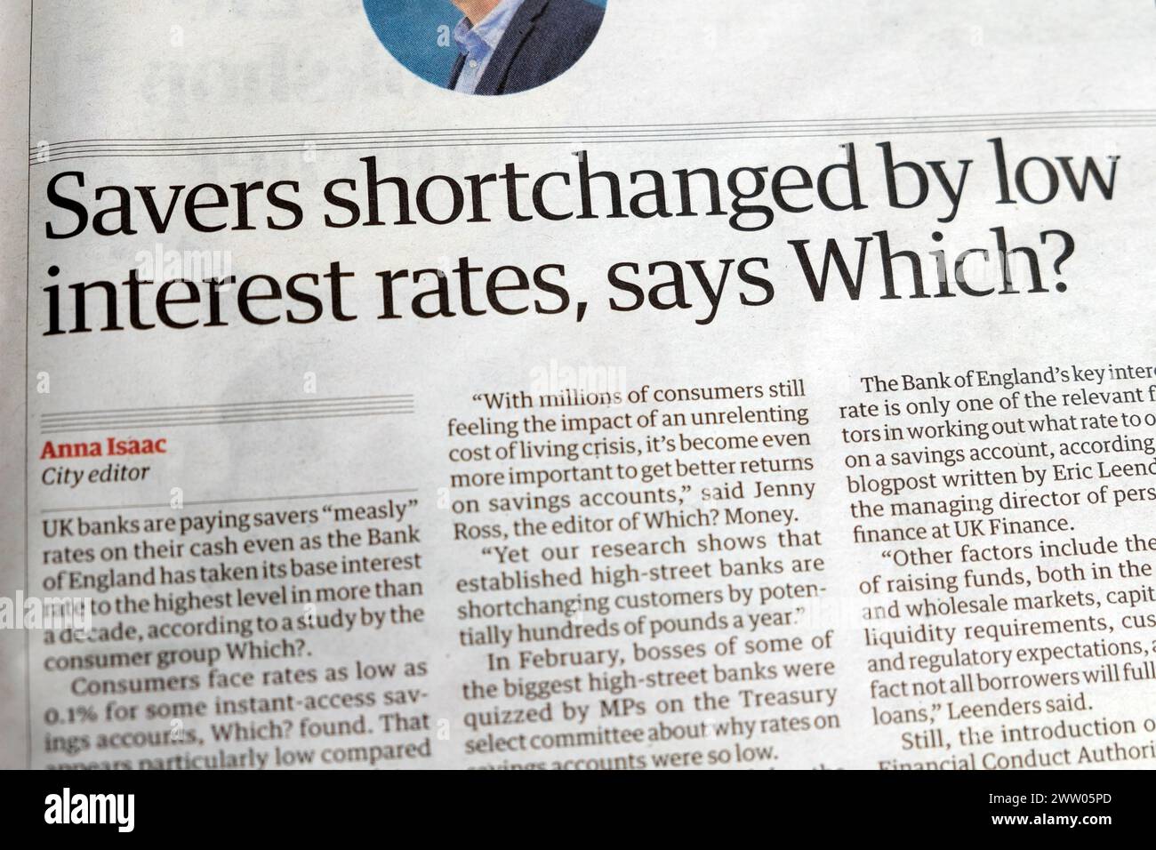 'Savers shortchanged by low interest rates, says Which?' magazine ...