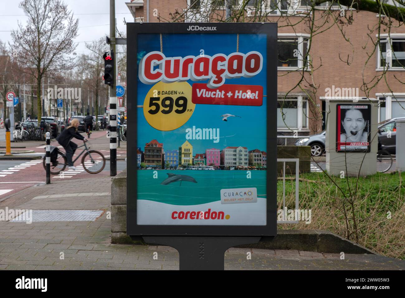 Billboard Corendon Curacao At Amsterdam The Netherlands 13-3-2024 Stock ...