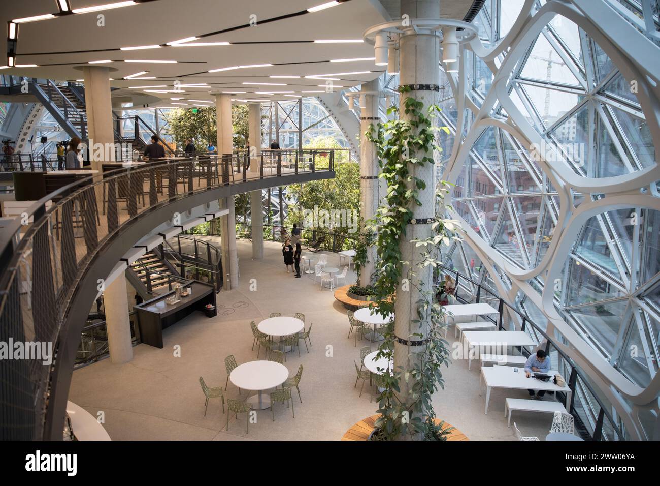 Amazon Spheres in Seattle Washington Stock Photo - Alamy