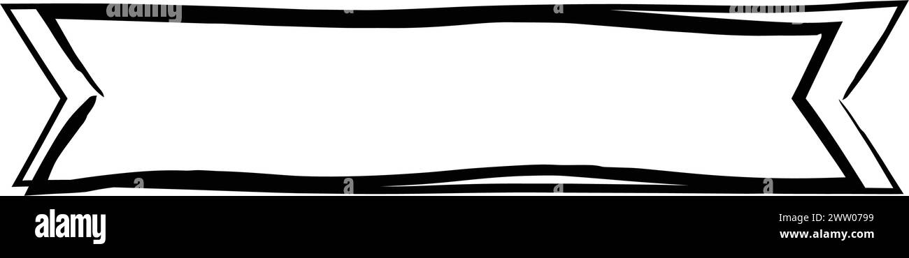 Ribbon banner, abstract rectangle label frame border in grunge texture ...