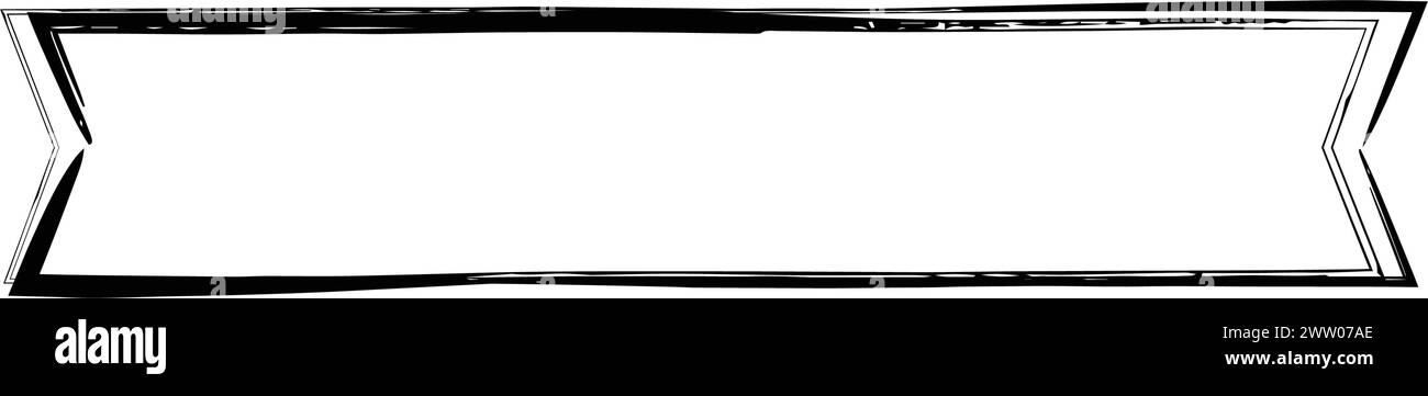 Ribbon banner, abstract rectangle label frame border in grunge texture ...