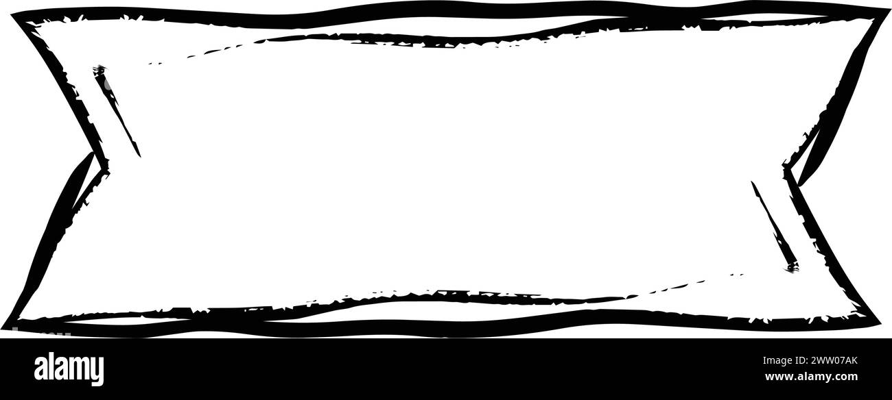 Ribbon banner, abstract rectangle label frame border in grunge texture ...