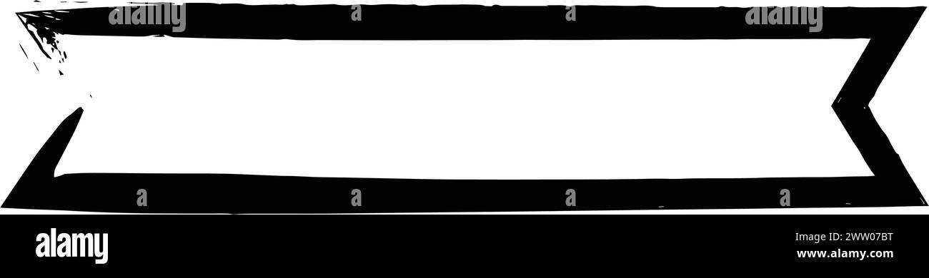 Ribbon banner, abstract rectangle label frame border in grunge texture ...