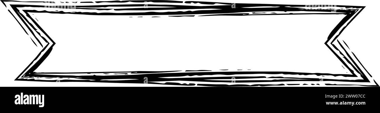 Ribbon banner, abstract rectangle label frame border in grunge texture ...