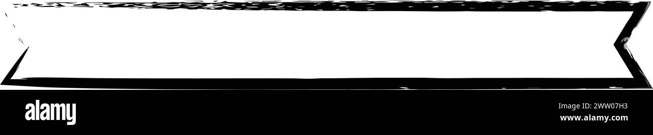 Ribbon banner, abstract rectangle label frame border in grunge texture ...