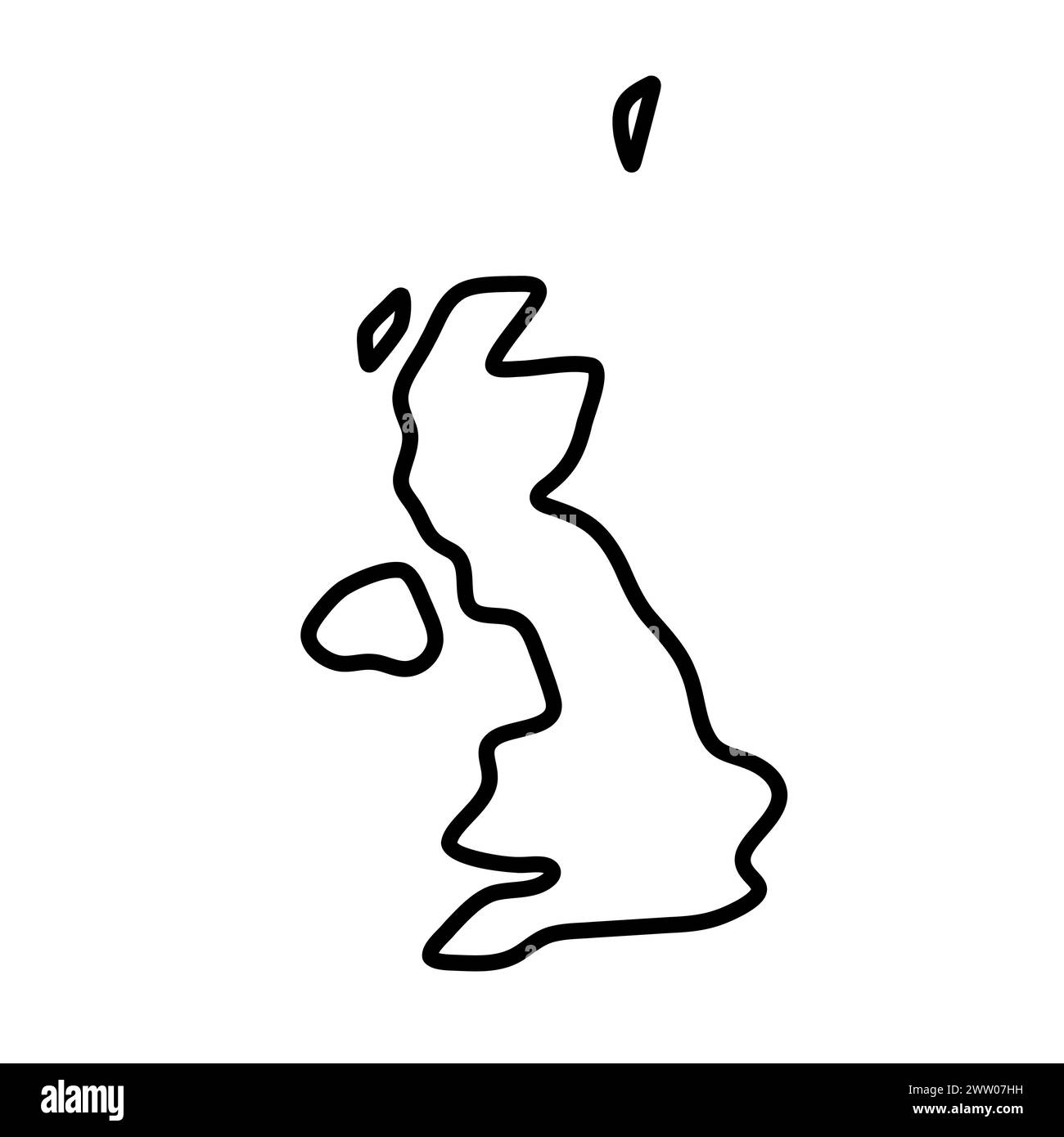 Outline map of britain hi-res stock photography and images - Alamy