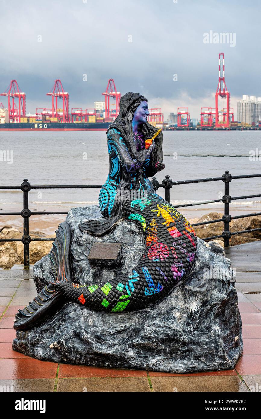 New Brighton Wallesey UK 02 March 2024. Sea front at New Brighton ...