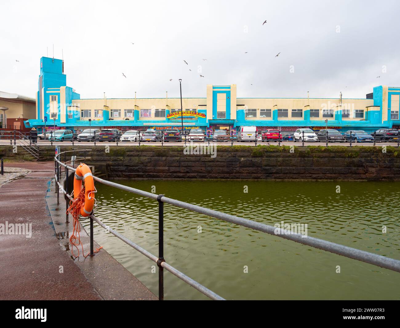 New Brighton Wallesey UK 02 March 2024. New Brighton sea front with Art ...